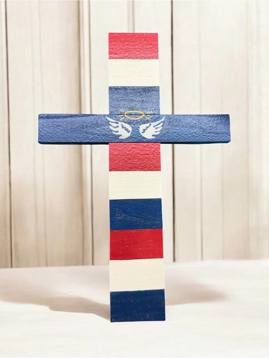 Handcrafted | Accents | Handcrafted By Me Angel Wings Patriotic Cedar ...